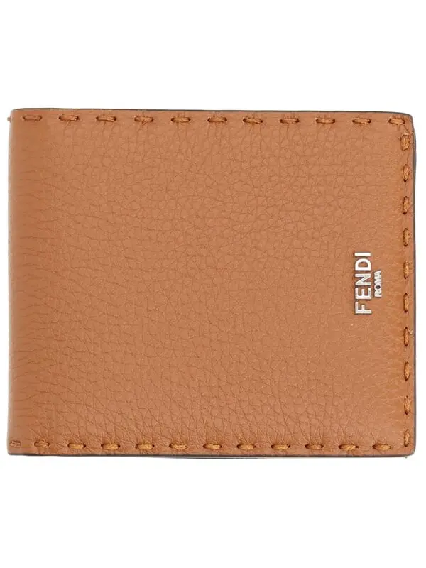 Fendi Selleria Leather Wallet - Brown