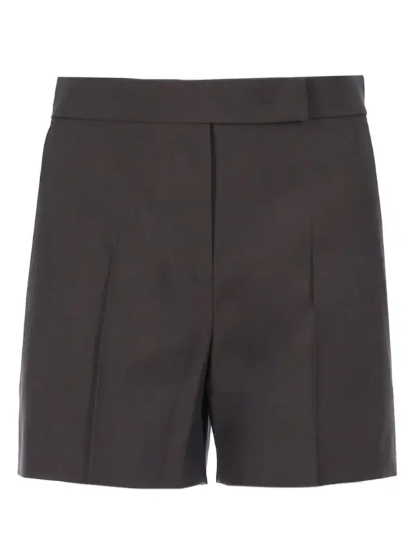 Max Mara Virgin Wool Adunco Shorts - Gray
