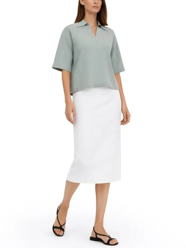 Max Mara Viscose Polo Top - Green