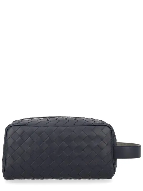 Bottega Veneta Intrecciato Leather Pochette - Black