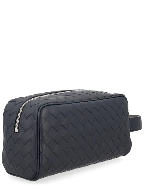 Bottega Veneta Intrecciato Leather Pochette - Black