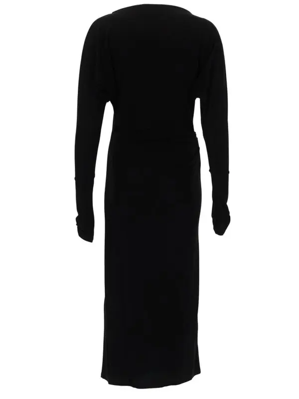 Max Mara Draped Salvo Dress - Black