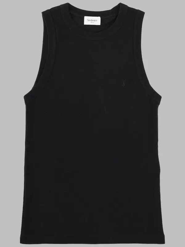 Saint Laurent Tank Top Cassandre A Coste - Black