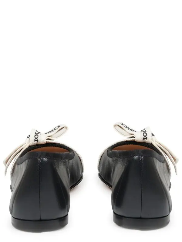 Dior J'adior Leather Ballerina - Black