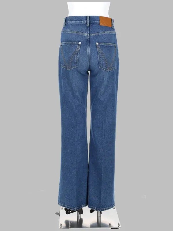 Bottega Veneta Medium Wash Flare Jeans - Blue
