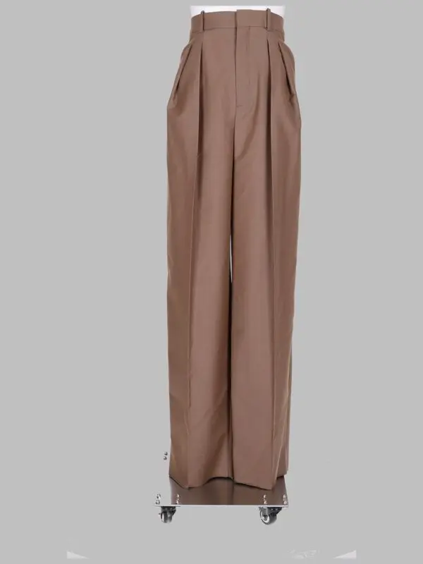 Saint Laurent Pantalone Sartoriale In Lana E Seta