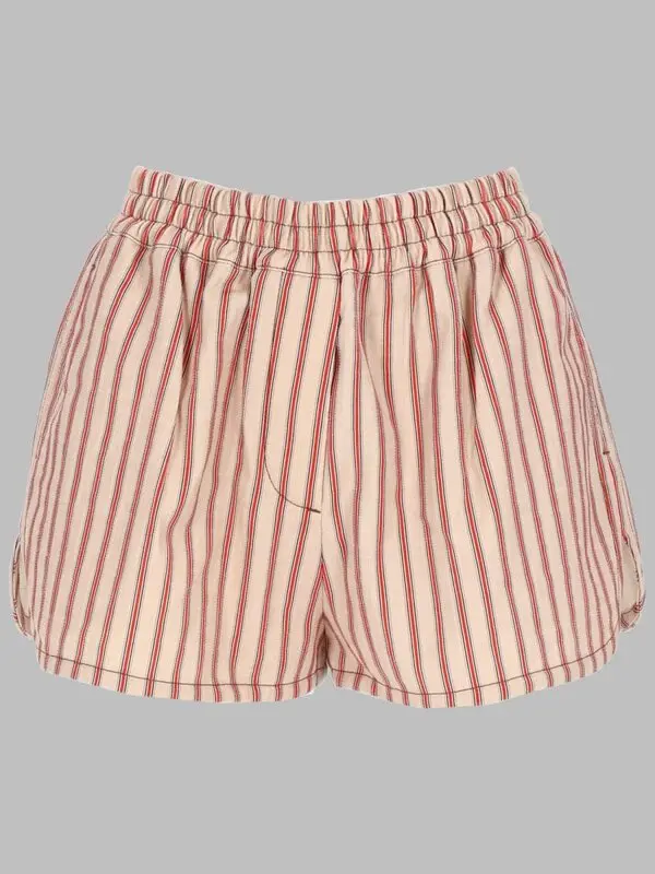 Fendi Denim Ff A Righe Shorts - Cream