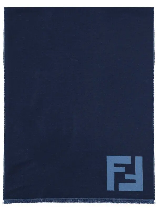 Fendi Sciarpa In Lana - Blue