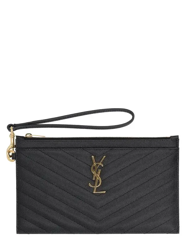 Saint Laurent Pouch Cassandre Matelassé Large - Black