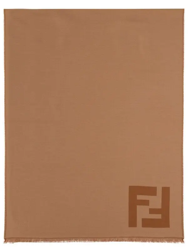 Fendi Sciarpa In Lana - Cream