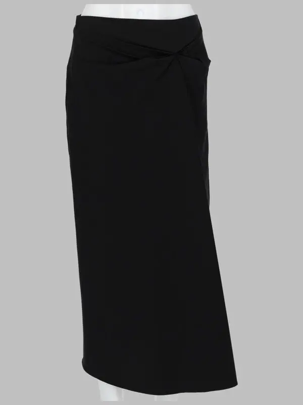 Max Mara Cotton Satin Skirt - Black