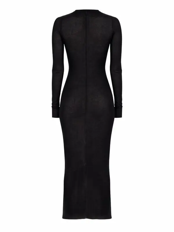 Rick Owens Long-sleeved Midi Dress