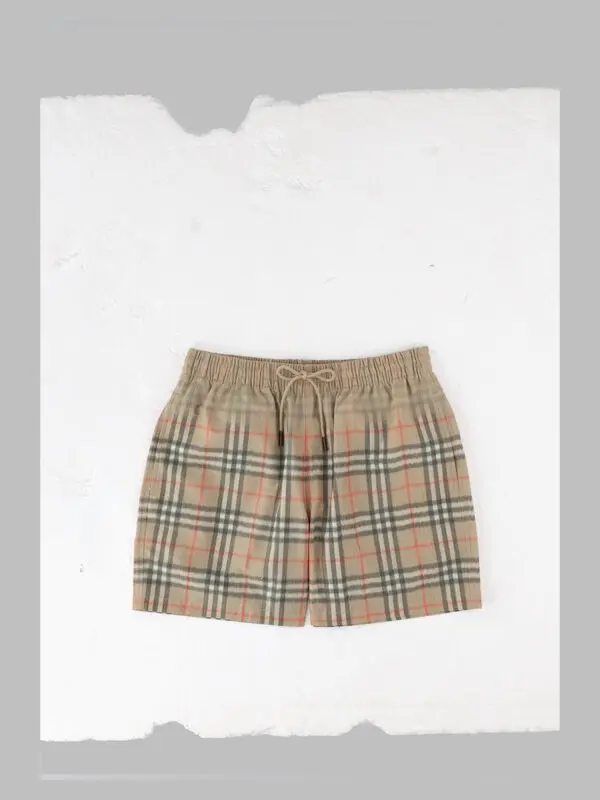 Burberry Checked Drawstring Shorts
