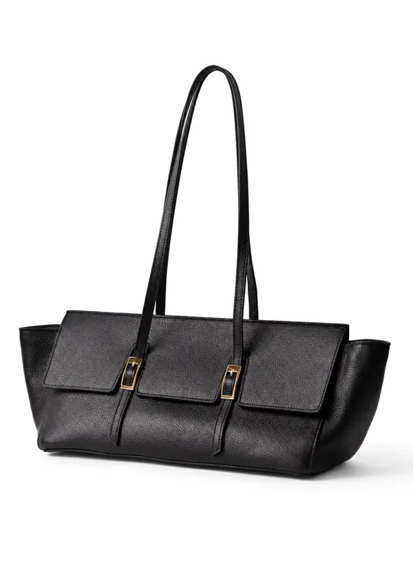 ELLEME Le Bateau Large Pebbled Leather - Black