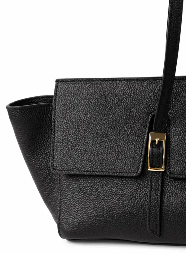 ELLEME Le Bateau Large Pebbled Leather - Black