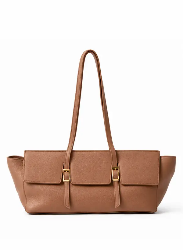 ELLEME Le Bateau Large Shoulder Bag - Cognac