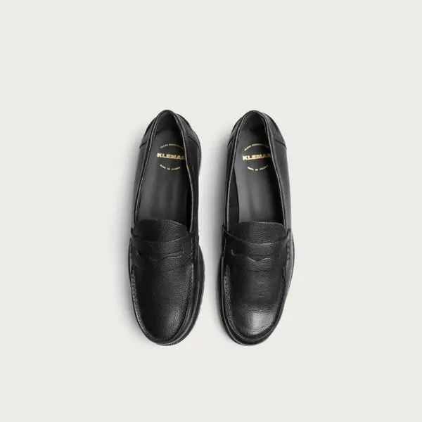 KLEMAN Escale Grain Loafer - Black