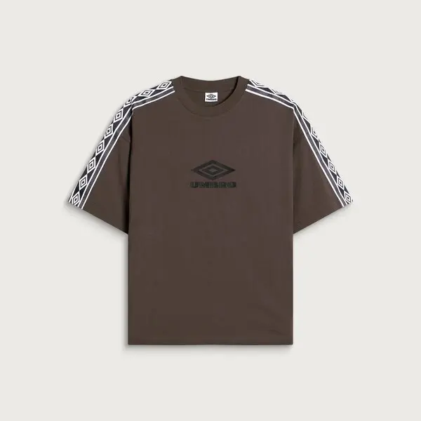 UMBRO BY SLAM JAM Og Tape T-shirt Exclusive - Dark Brown