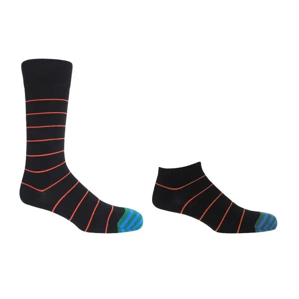 PEPER HAROW - MADE IN ENGLAND Thin Stripe Luxury Crew & Trainer Men’s Socks Bundle