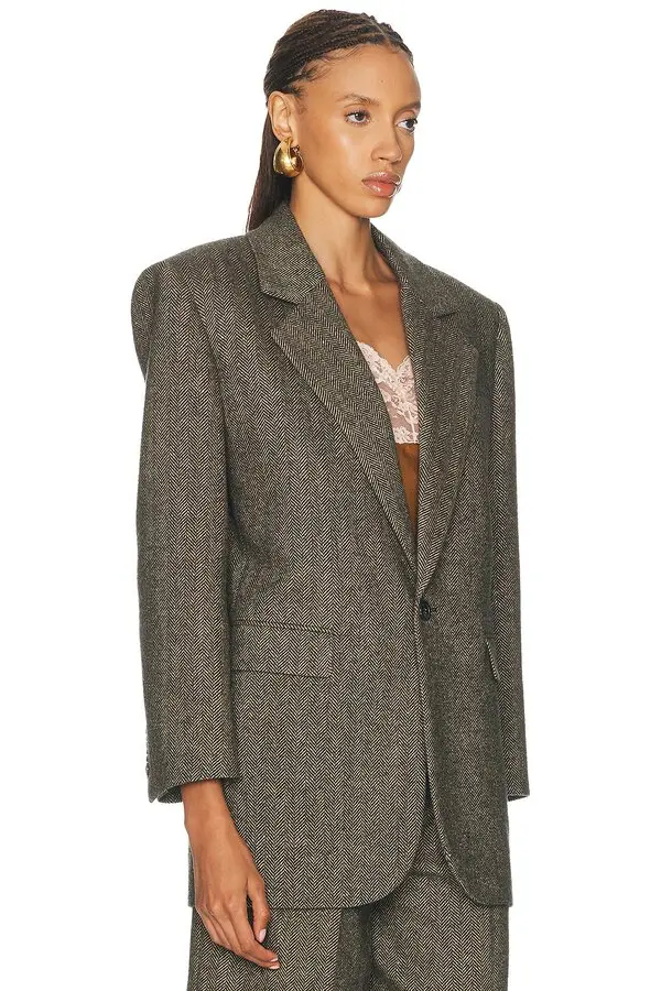 Saint Laurent Wool Jacket In Grey