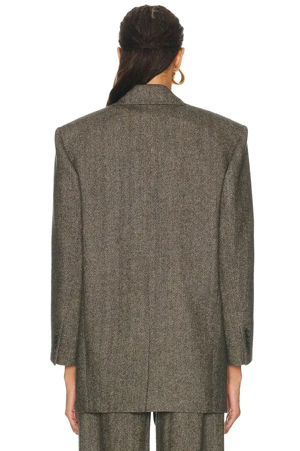 Saint Laurent Wool Jacket In Grey