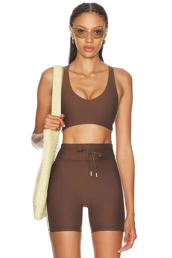 The Upside Daytona Jetta Racerback Bra - Brown