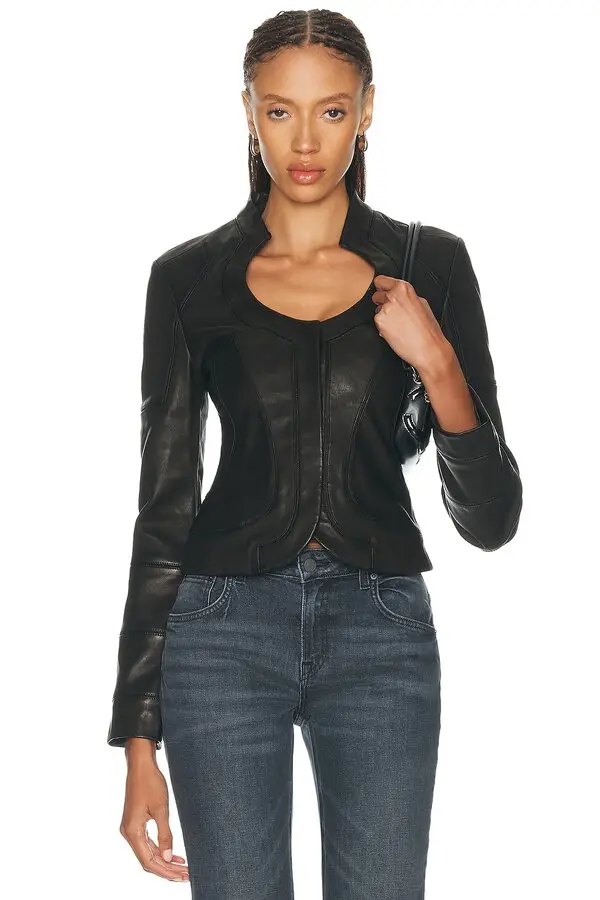 Staud Blair Leather Jacket