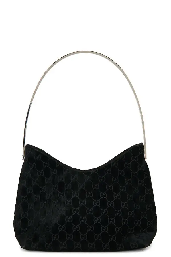 Gucci Suede Hobo Bag - Black