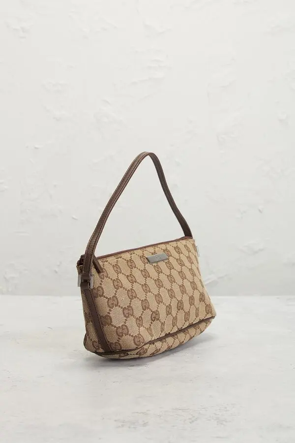 Gucci Gg Boat Pochette Shoulder Bag - Brown