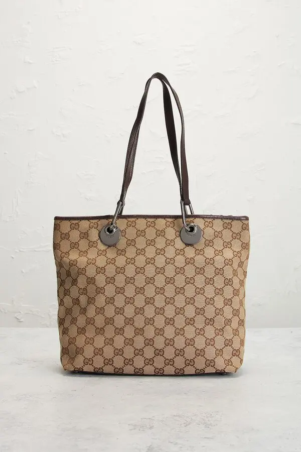Gucci Eclipse Tote Bag In Brown