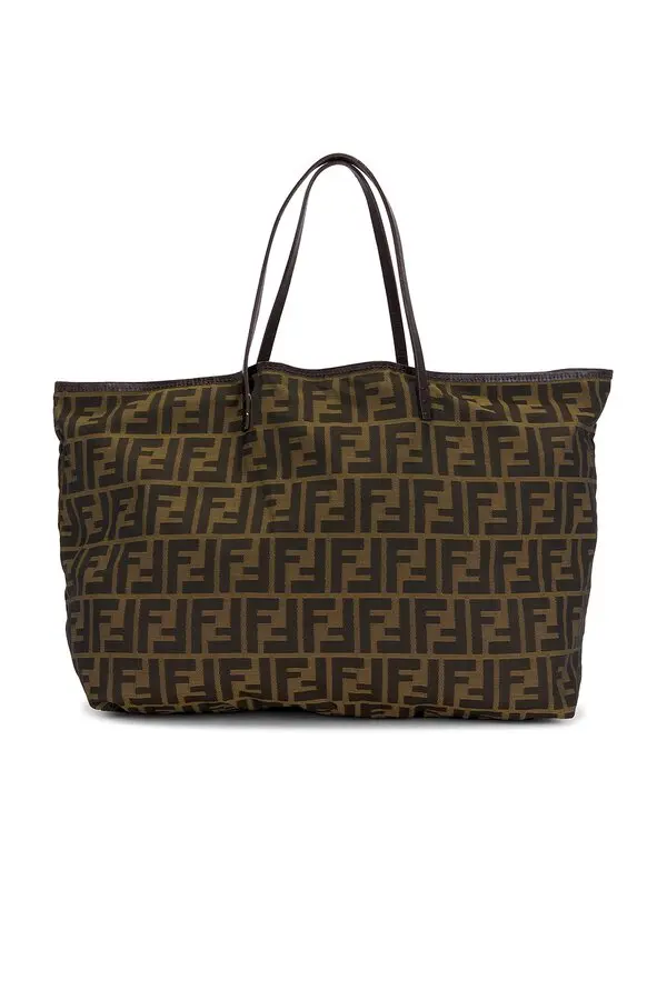 Fendi Zucca Roll Tote Bag - Brown