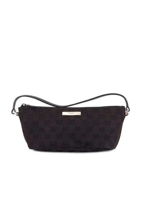 Gucci Gg Boat Pochette Shoulder Bag - Black