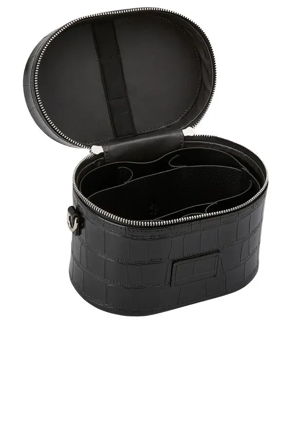 ETOILE COLLECTIVE Oval Toiletry Case - Noir Croc