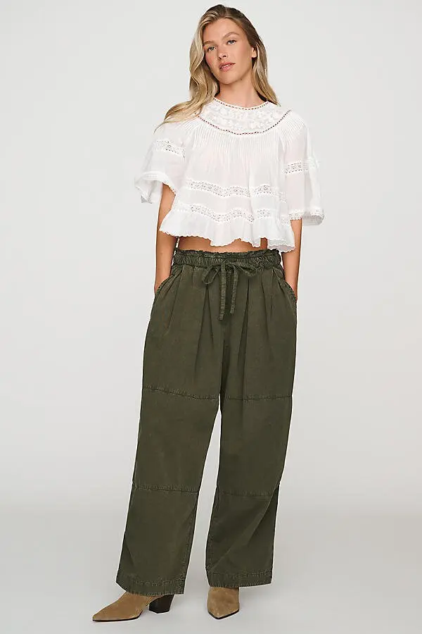 Anthropologie 100% Cotton Tiered Swg Blouse