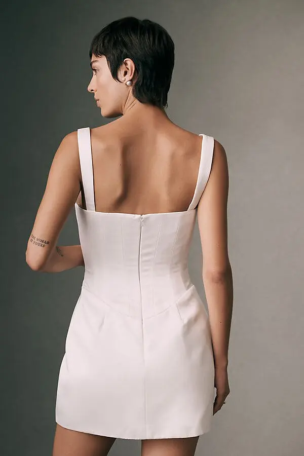 Jenny Yoo Square-neck Mini Dress