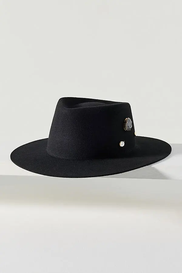 VAN PALMA Georga Wool Rancher - Black