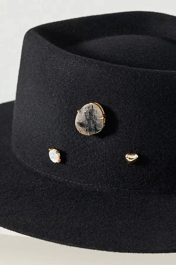 VAN PALMA Georga Wool Rancher - Black
