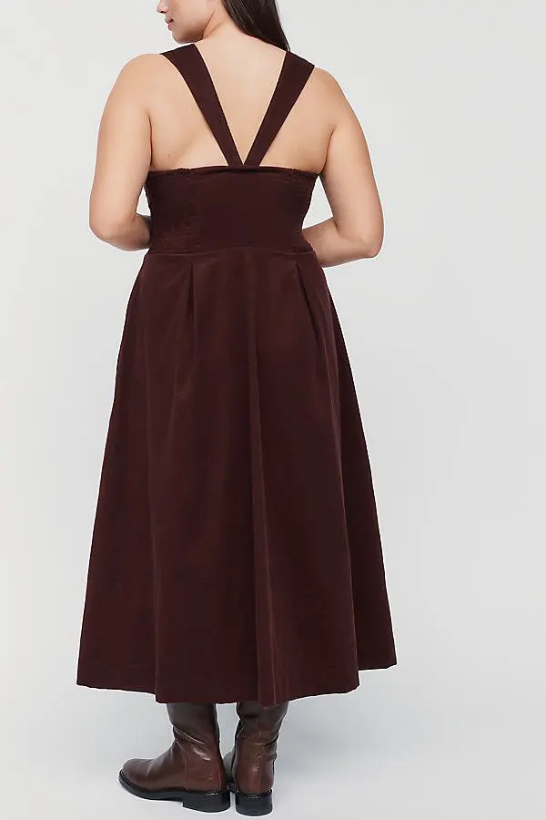 Maeve Cotton Corduroy Midi Dress