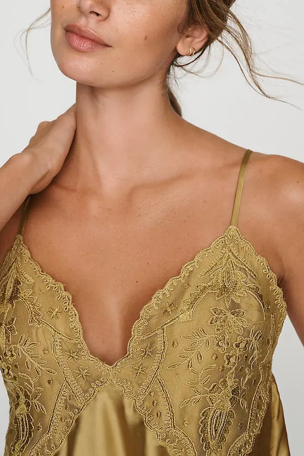 LYREBIRD Embroidered Camisole - Gold
