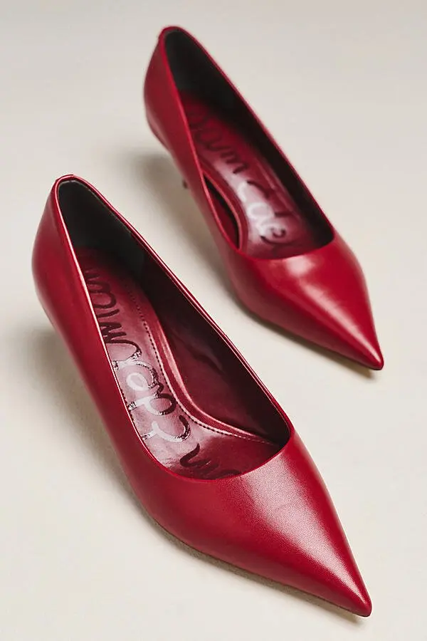 Sam Edelman Summer Poted-toe Pumps - Deep Scarlet