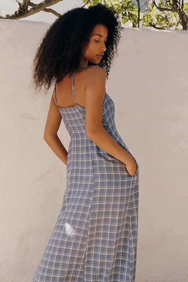 Z Supply Angel Eyes Plaid Midi Dress