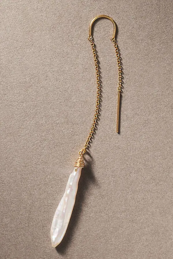ADORN PILI Rae And Pearl Threader Earrgs