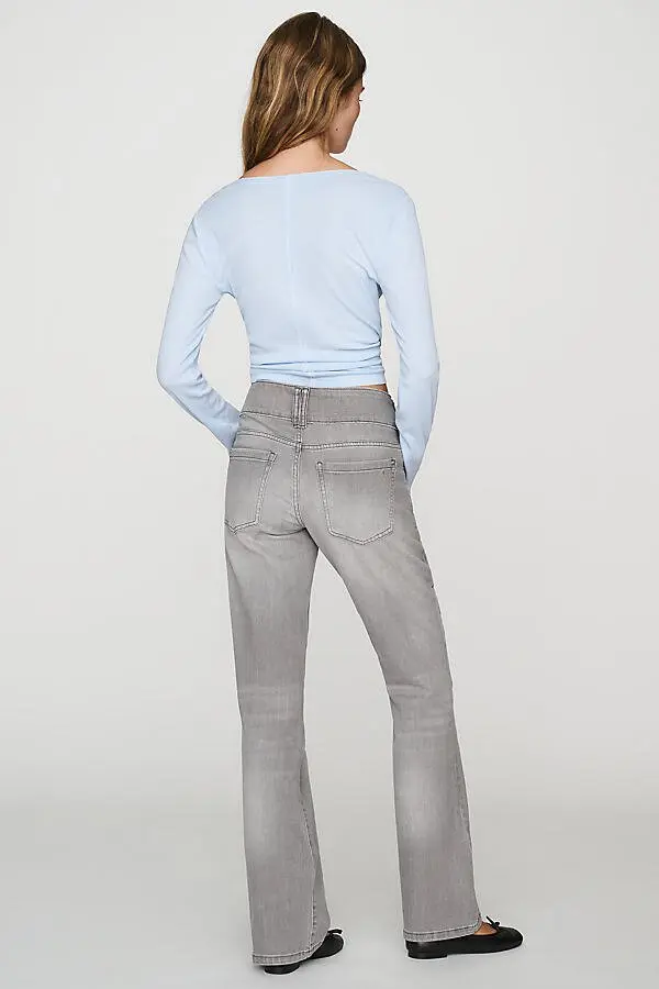 PILCRO Billy Low-rise Bootcut Flare Jeans - Grey