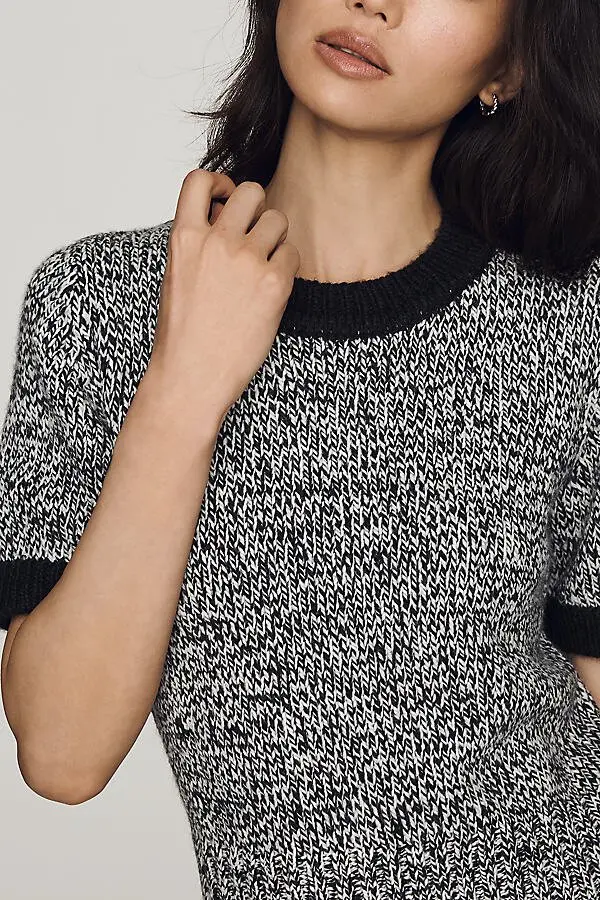 Design History Marled Knit Short-sleeve Pullover