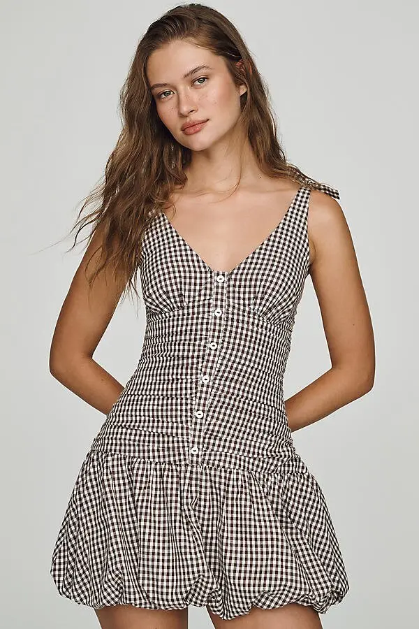 Astr The Label Jeriany Bubble-hem Mi Dress