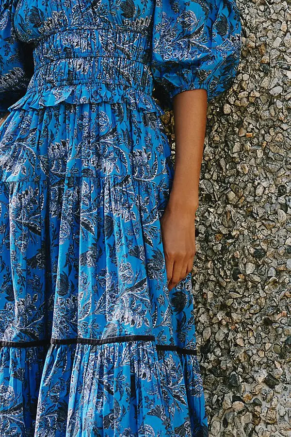 RO'S GARDEN Percy 100% Cotton Midi Dress