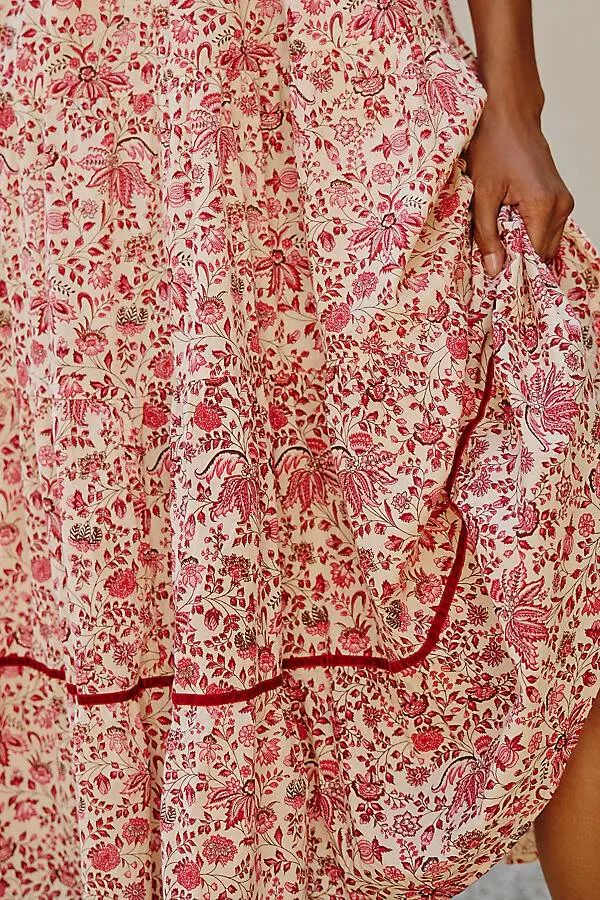 RO'S GARDEN Daphne 100% Cotton Midi Dress