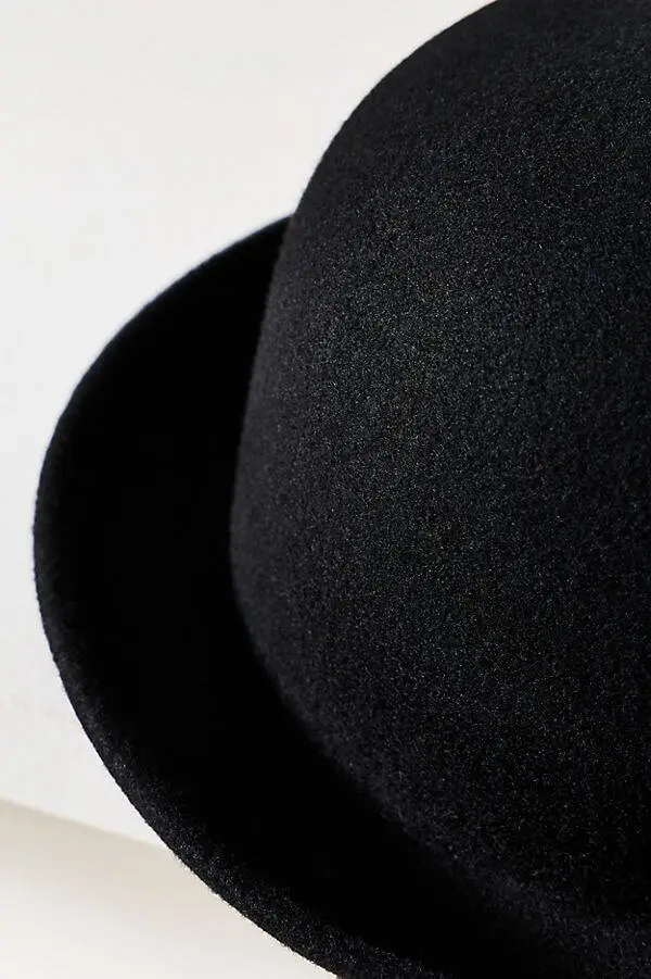 WYETH Wool Pillbox Hat - Black