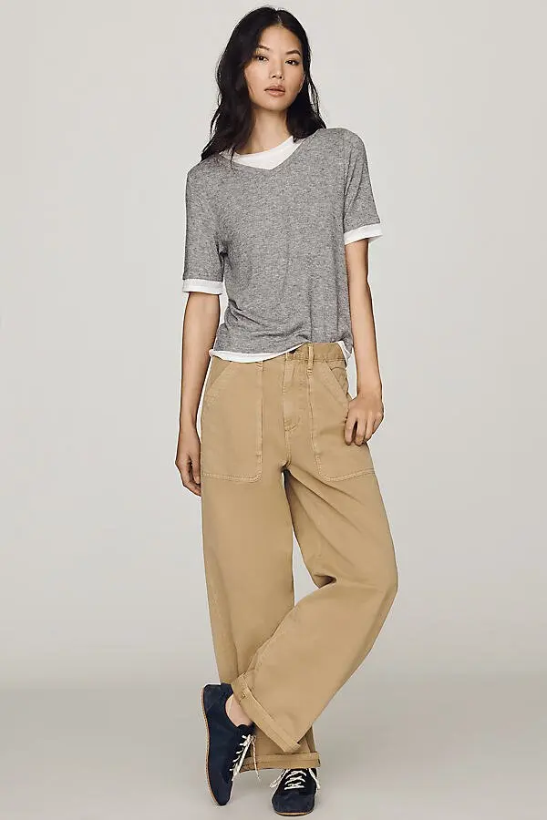Maeve 100% Cotton Twofer Tee