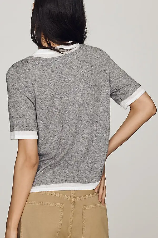 Maeve 100% Cotton Twofer Tee